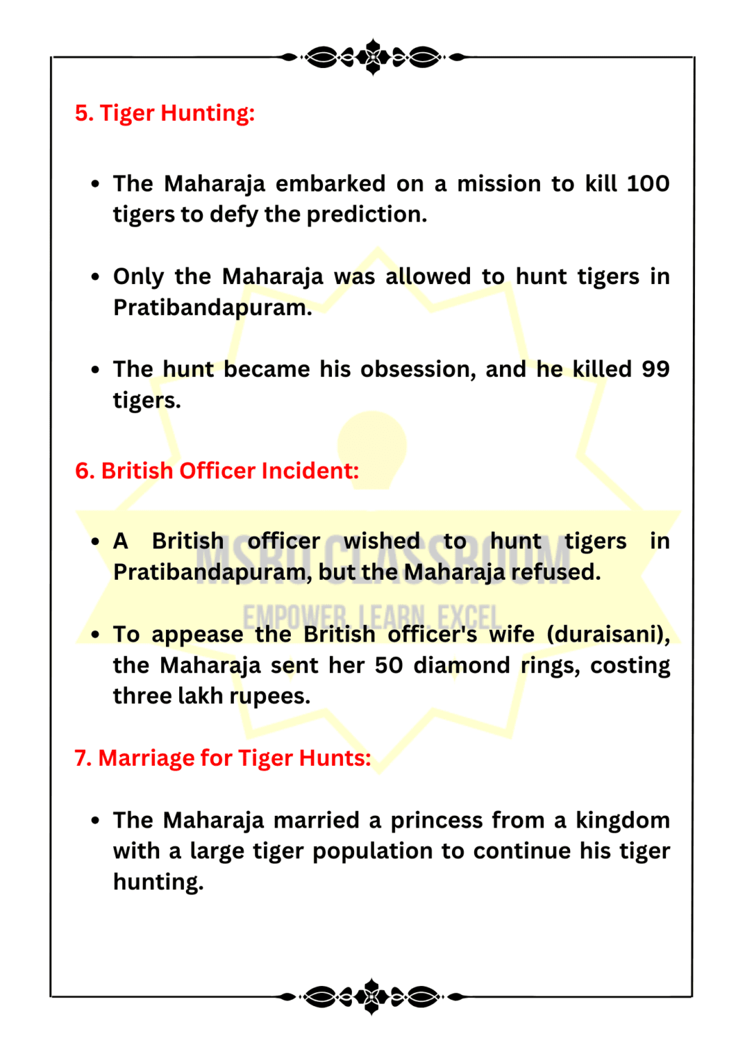 Class 12- Vistas "The Tiger King" Full Explanation - MSRO CLASSROOM